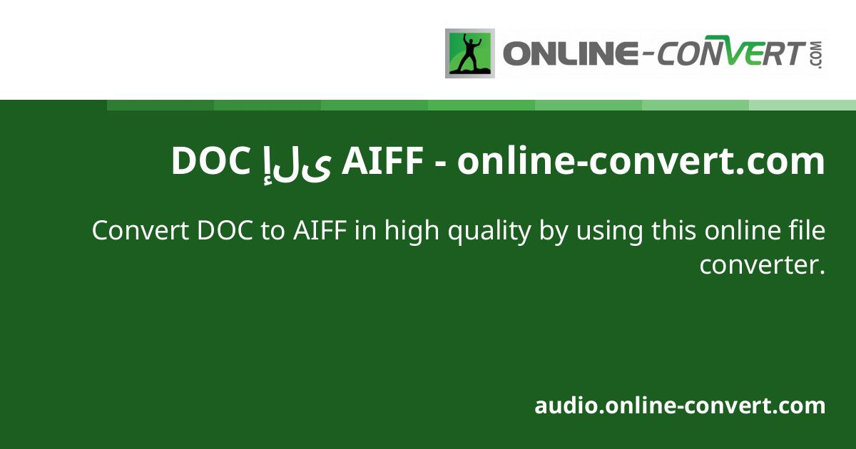 DOC إلى AIFF - online-convert.com