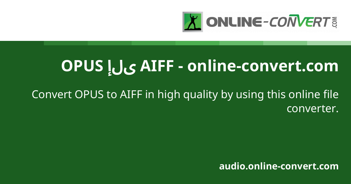 OPUS من AIFF - online-convert.com