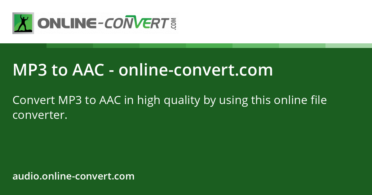 MP3 to AAC - online-convert.com