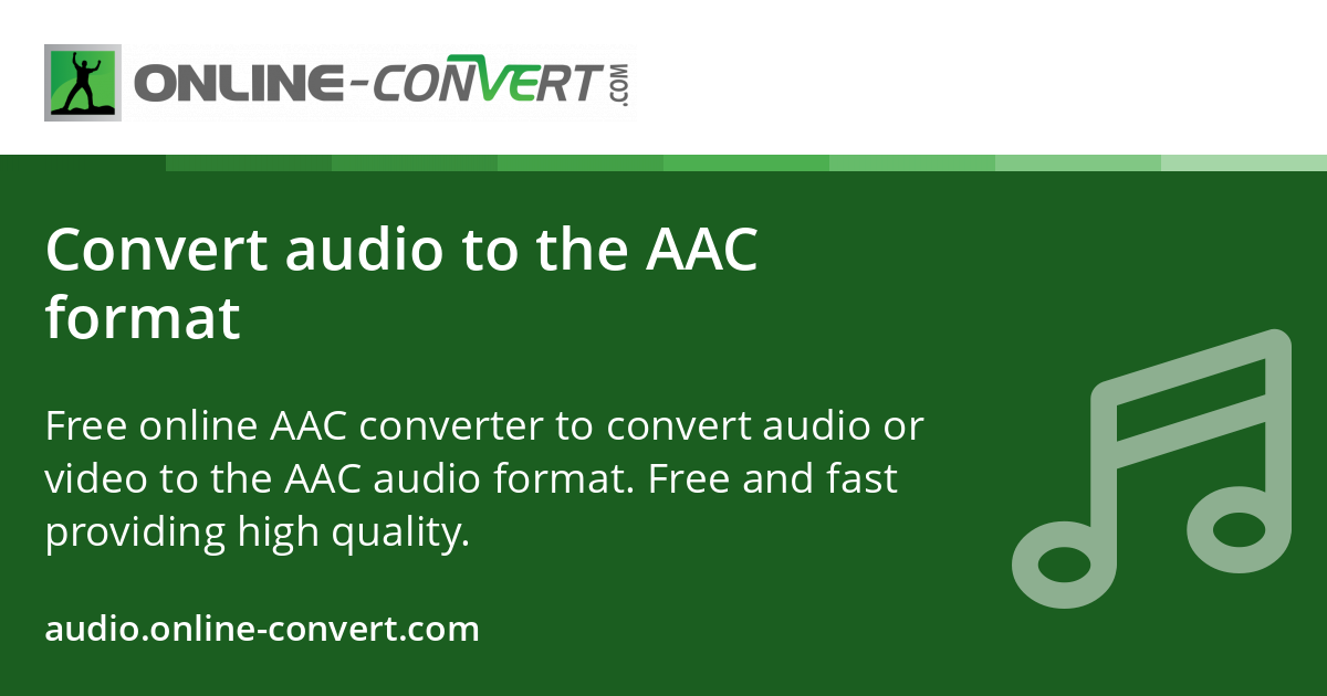 Convert audio to the AAC format