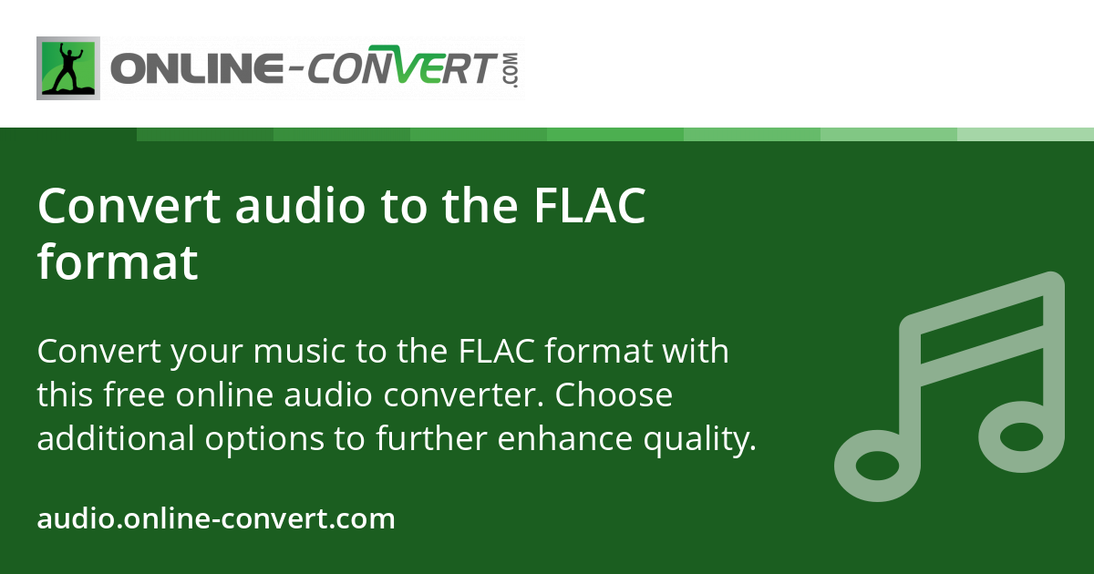Convert audio to the FLAC format