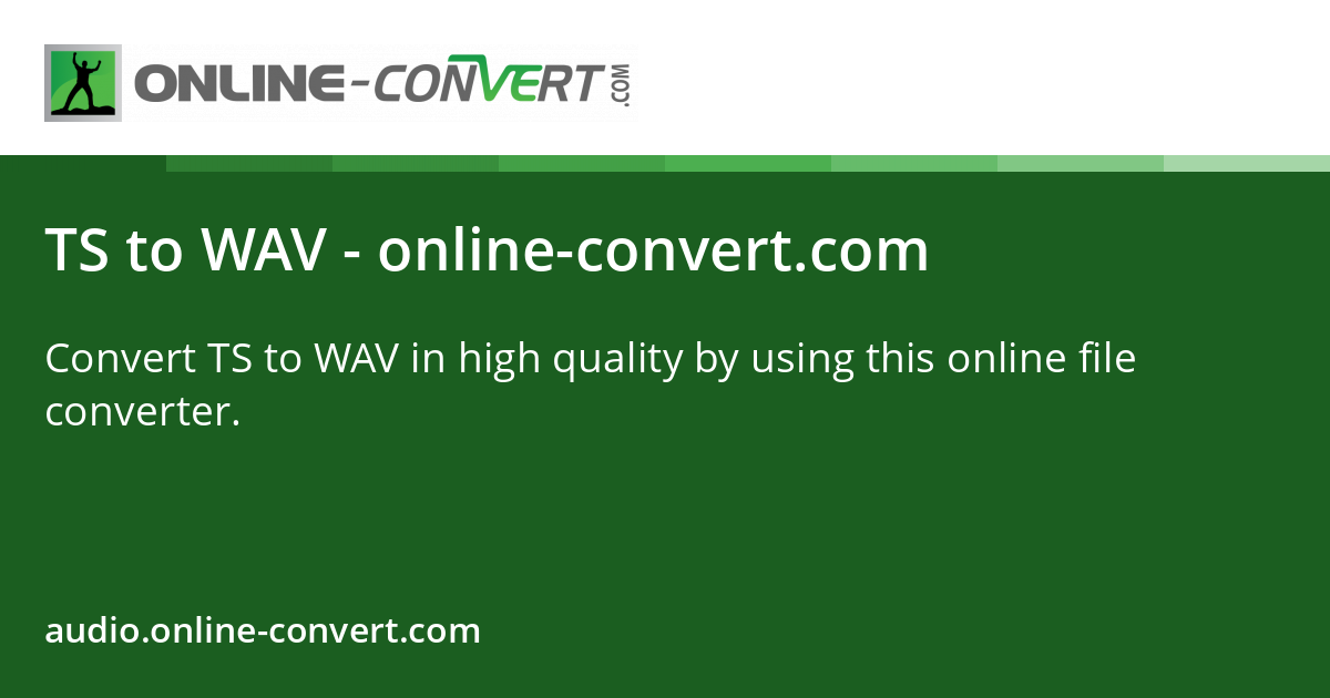 TS to WAV - online-convert.com