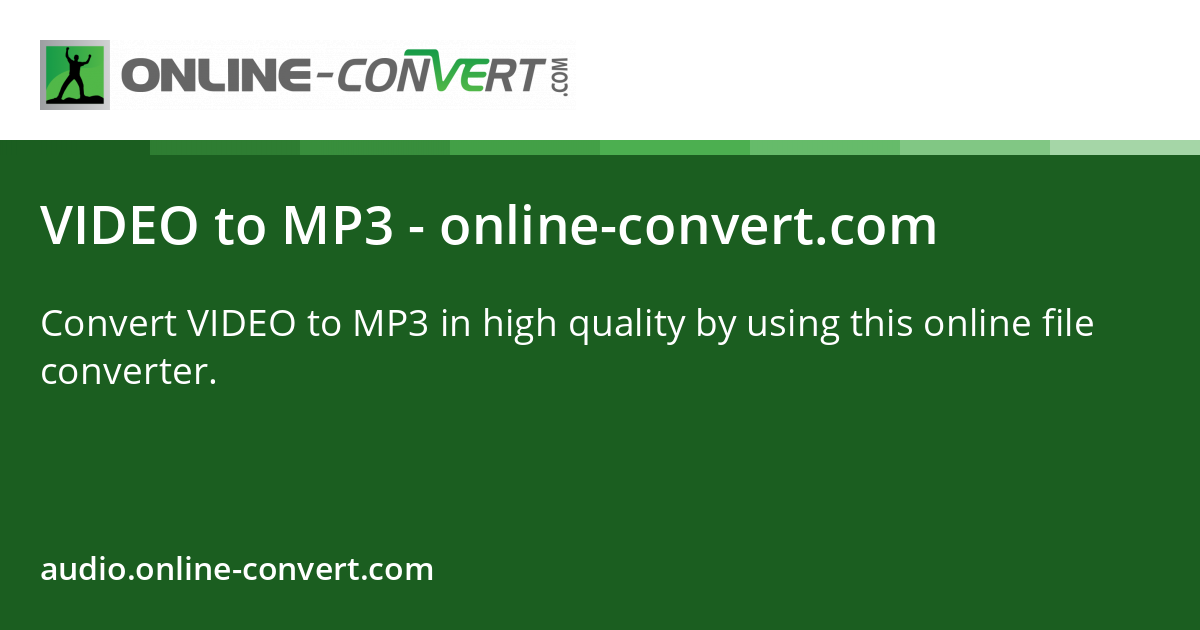 VIDEO to MP3 - online-convert.com