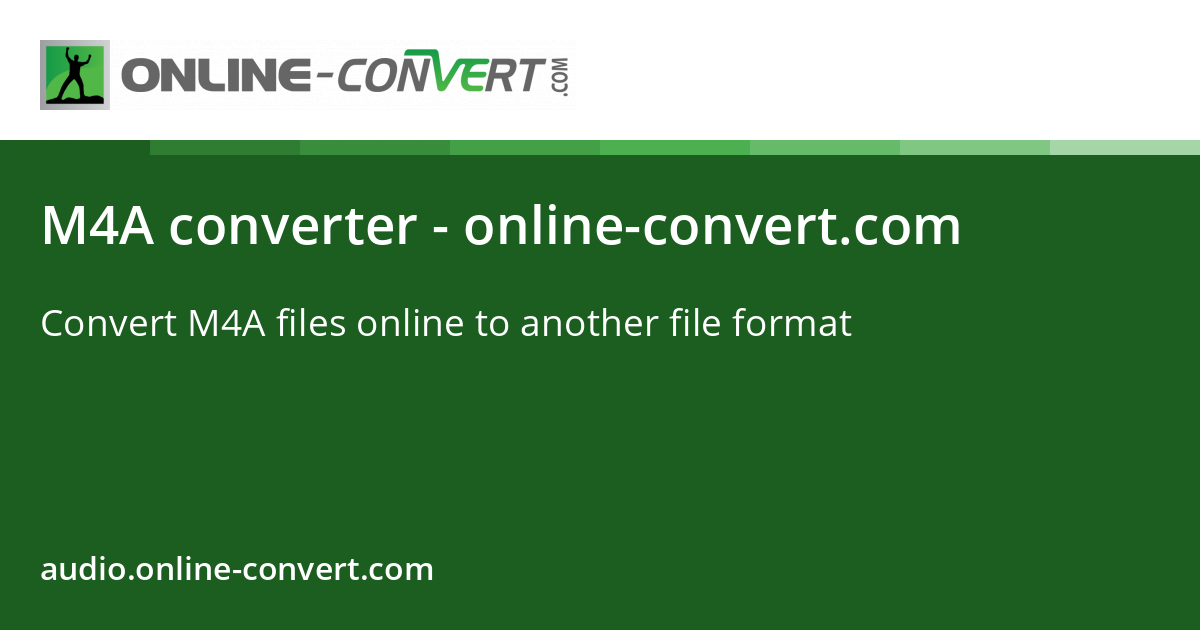M4A converter - online-convert.com