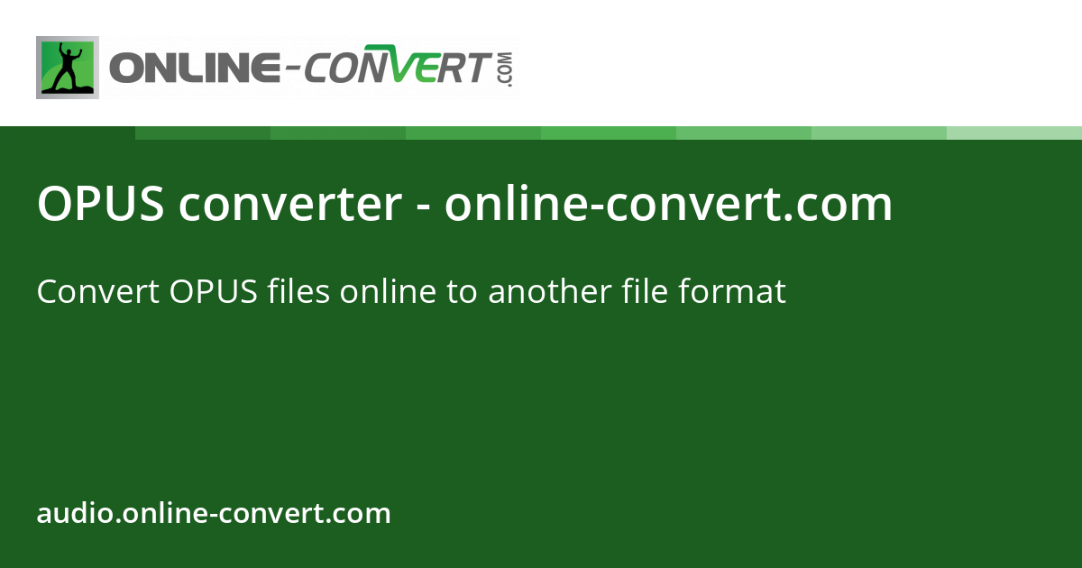 OPUS converter - online-convert.com