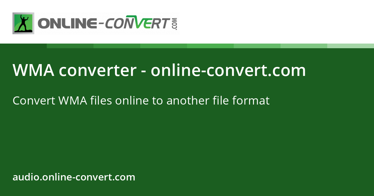 WMA converter - online-convert.com