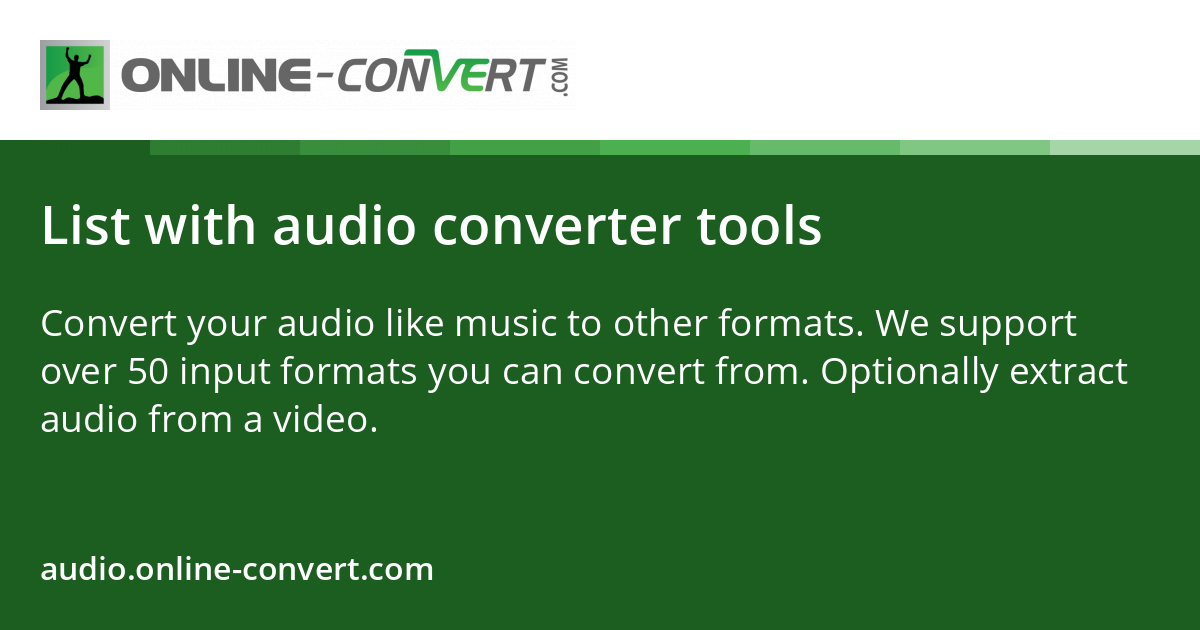 List with audio converter tools