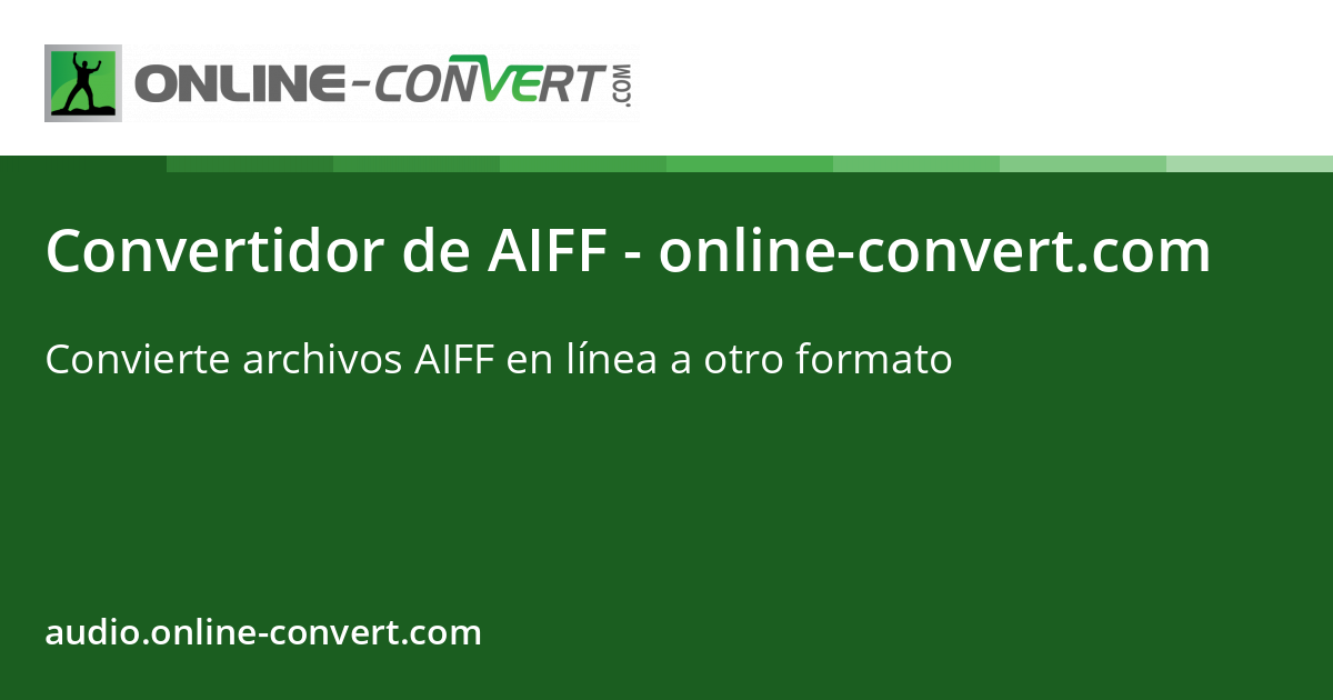 Convertidor de AIFF - online-convert.com