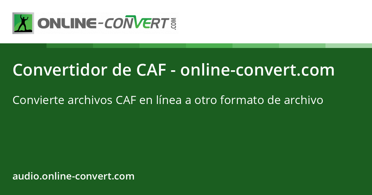 conversor CAF - online-convert.com