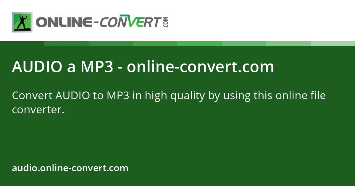 AUDIO a MP3 - online-convert.com