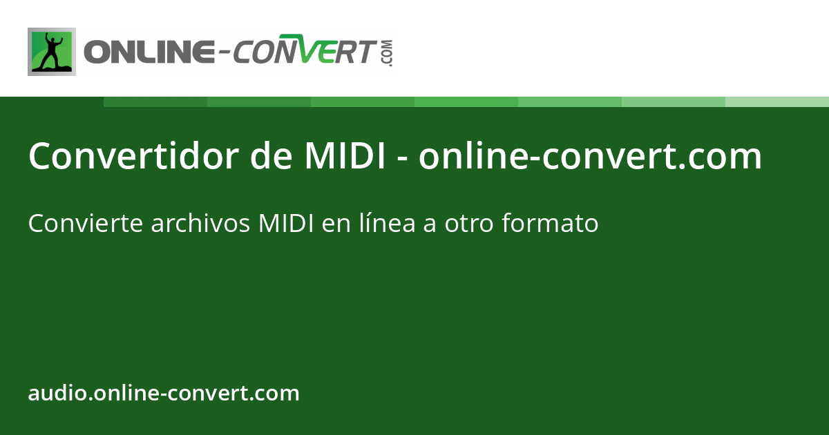 Convertidor de MIDI - online-convert.com