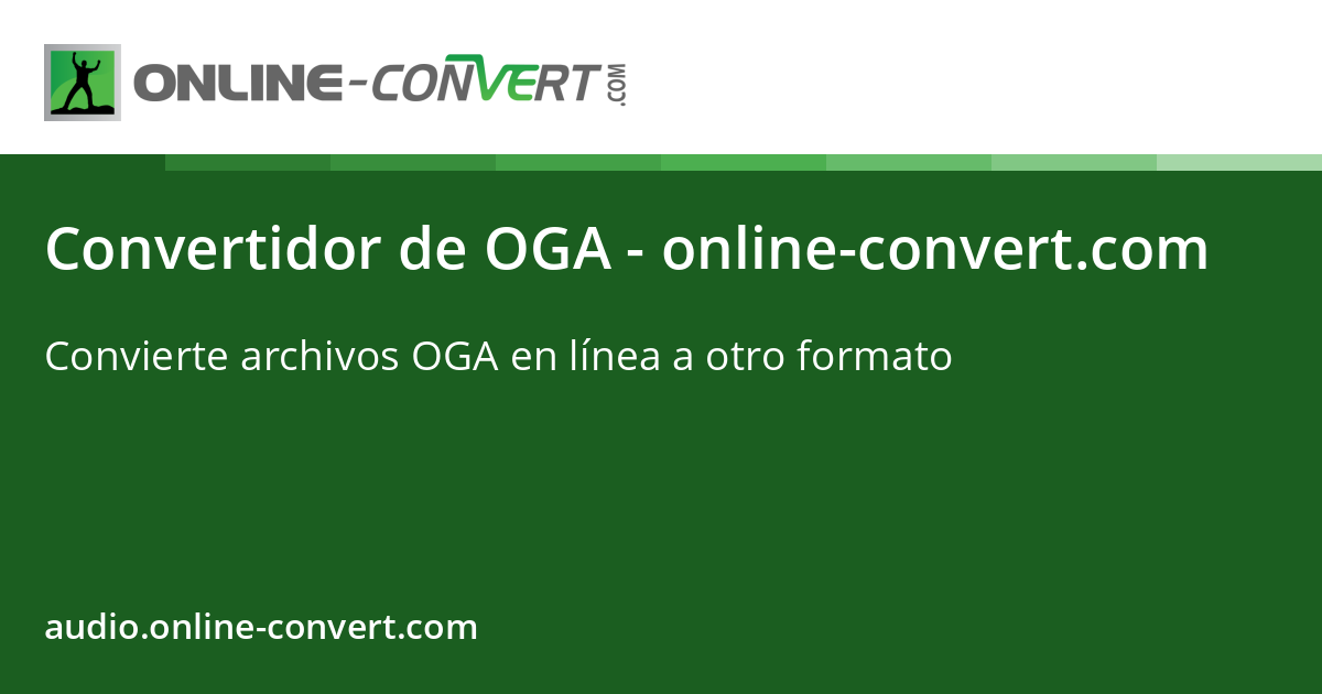 Convertidor de OGA - online-convert.com