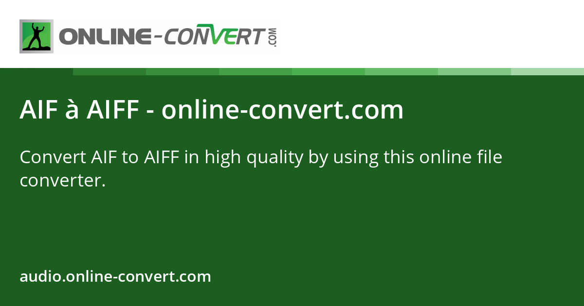 AIF en AIFF - online-convert.com