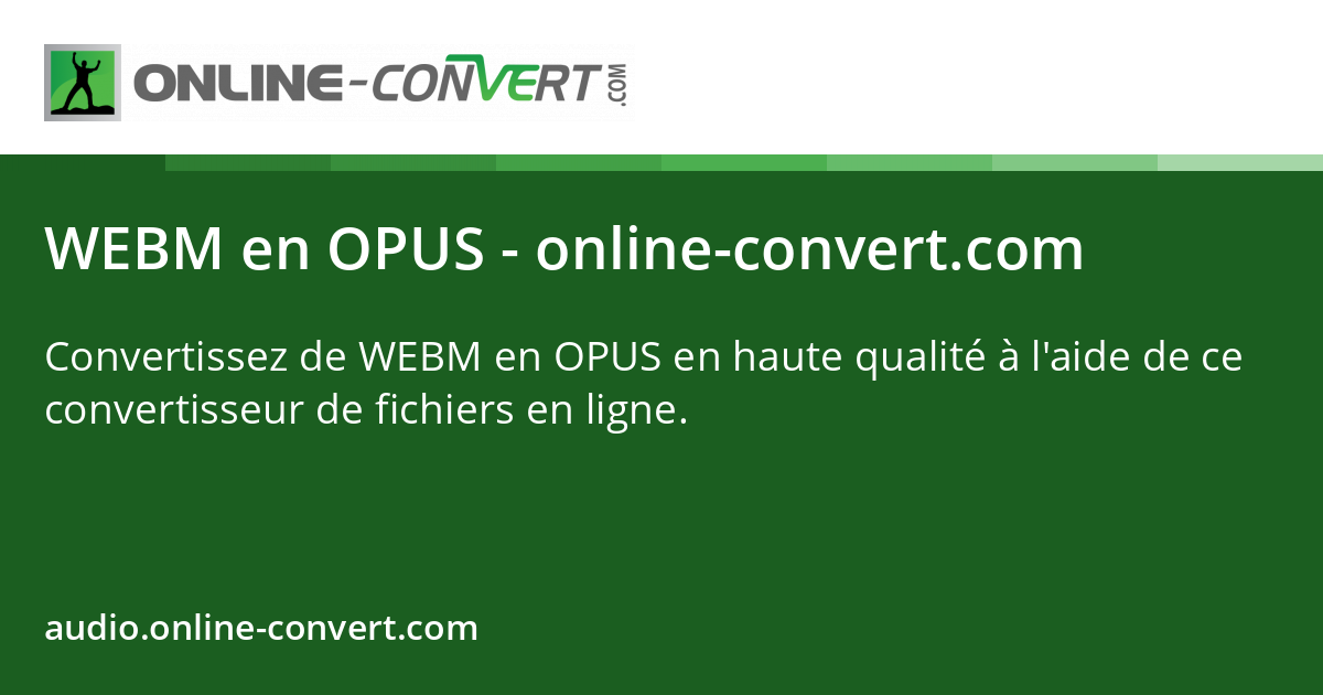 WEBM en OPUS - online-convert.com WEBM en OPUS - online-convert.com