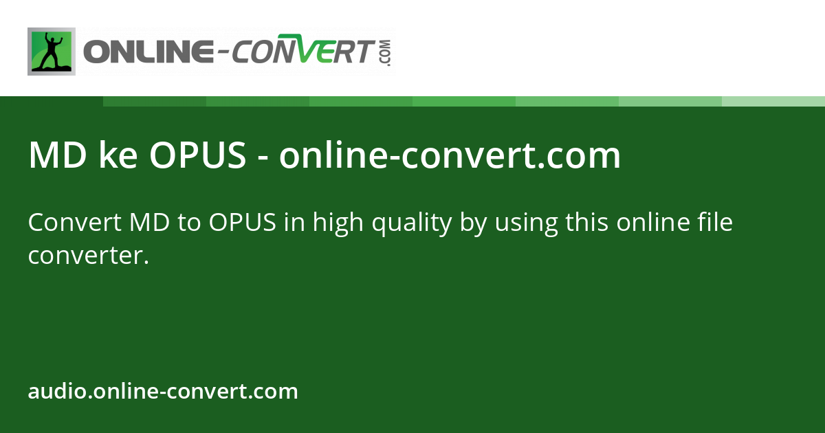 MD ke OPUS - online-convert.com