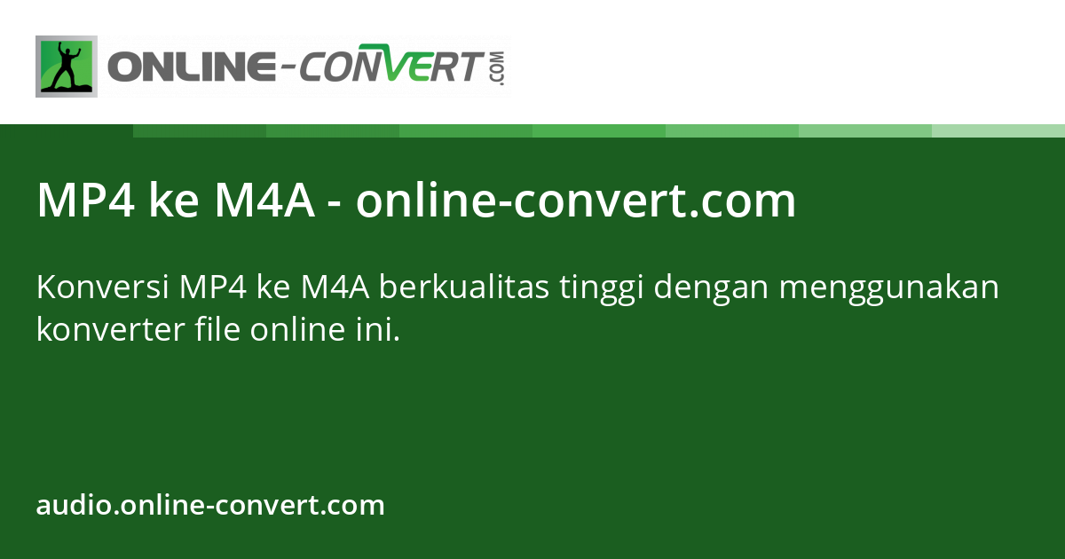 MP4 ke M4A - online-convert.com