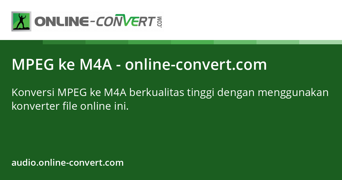MPEG ke M4A - online-convert.com