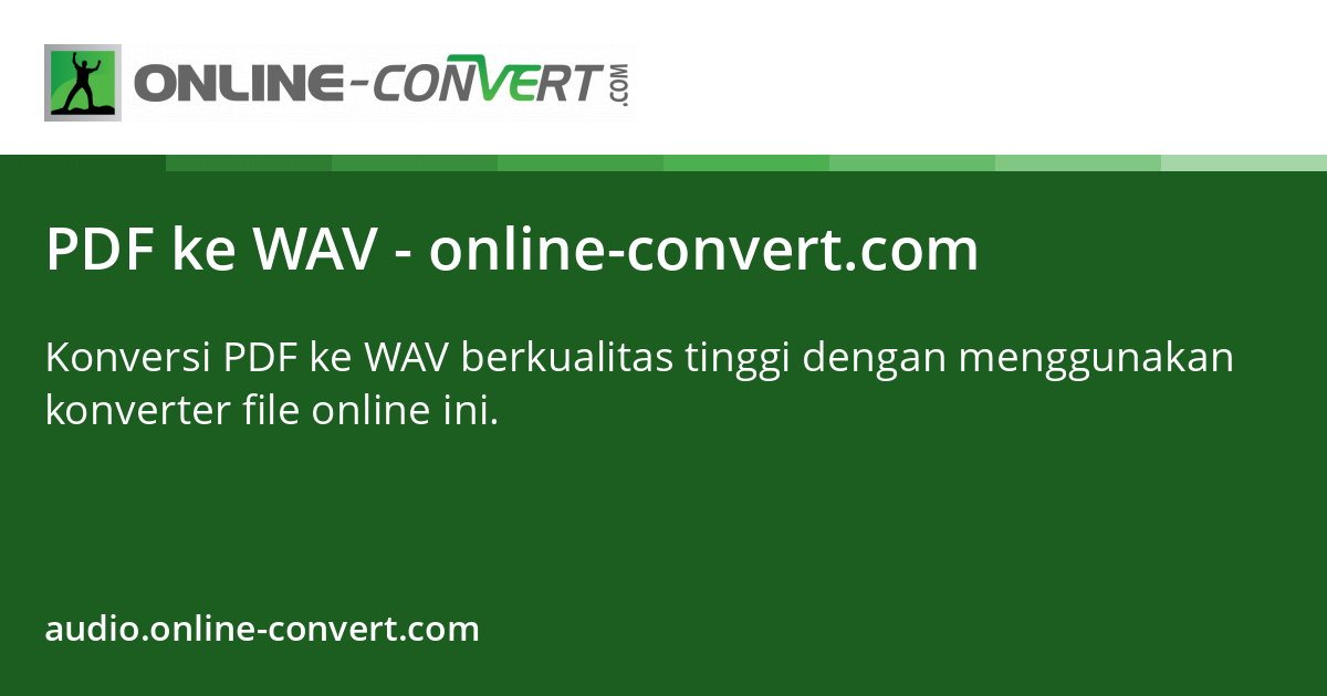 PDF ke WAV - online-convert.com