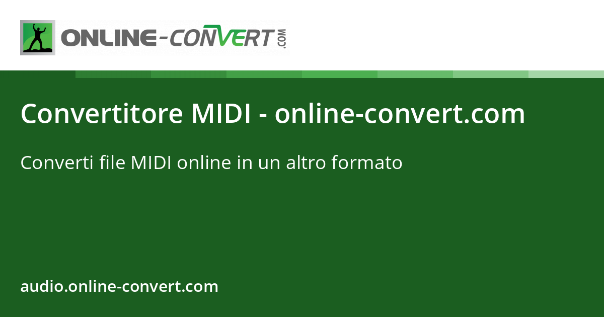 Convertitore MIDI - online-convert.com