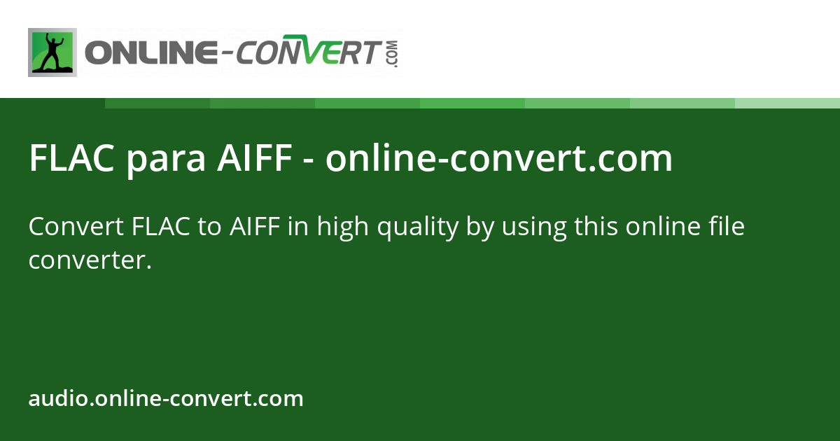 FLAC a AIFF - online-convert.com
