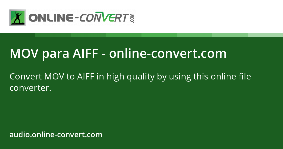 MOV a AIFF - online-convert.com