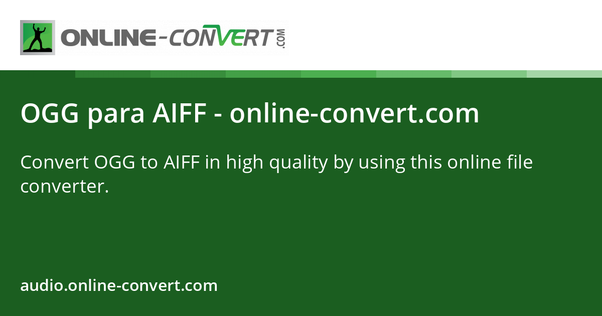 OGG a AIFF - online-convert.com