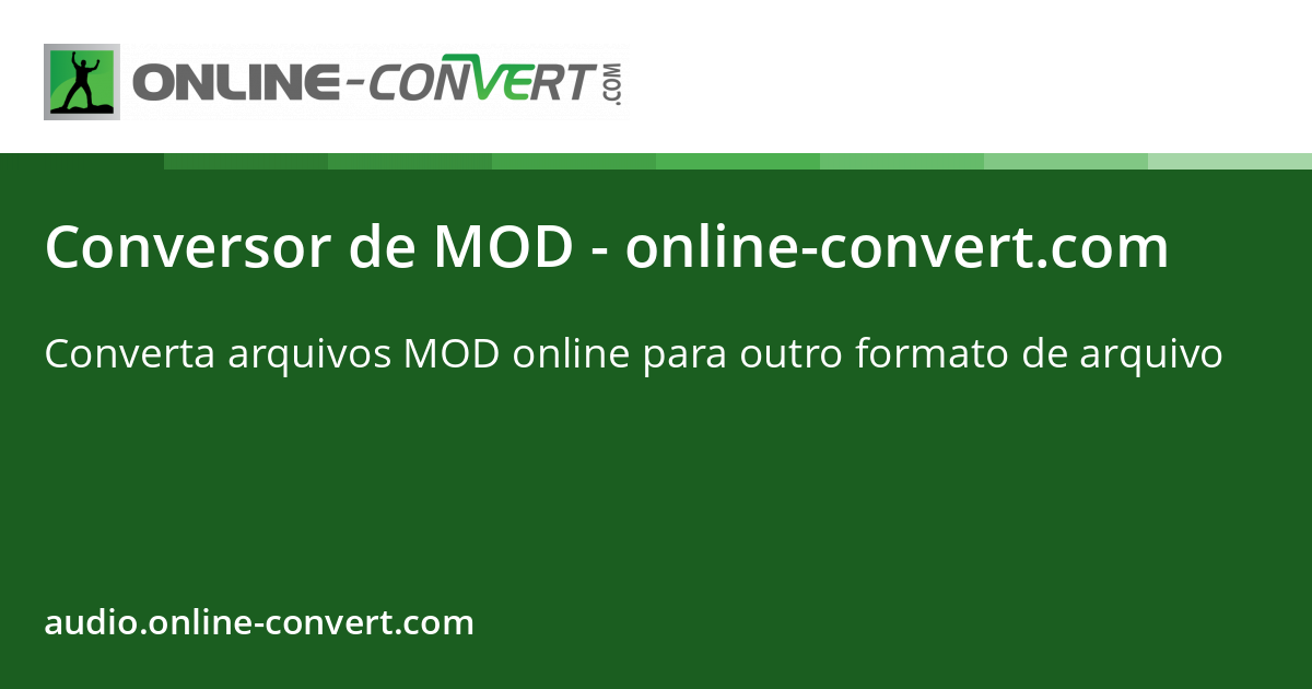Conversor MOD - online-convert.com