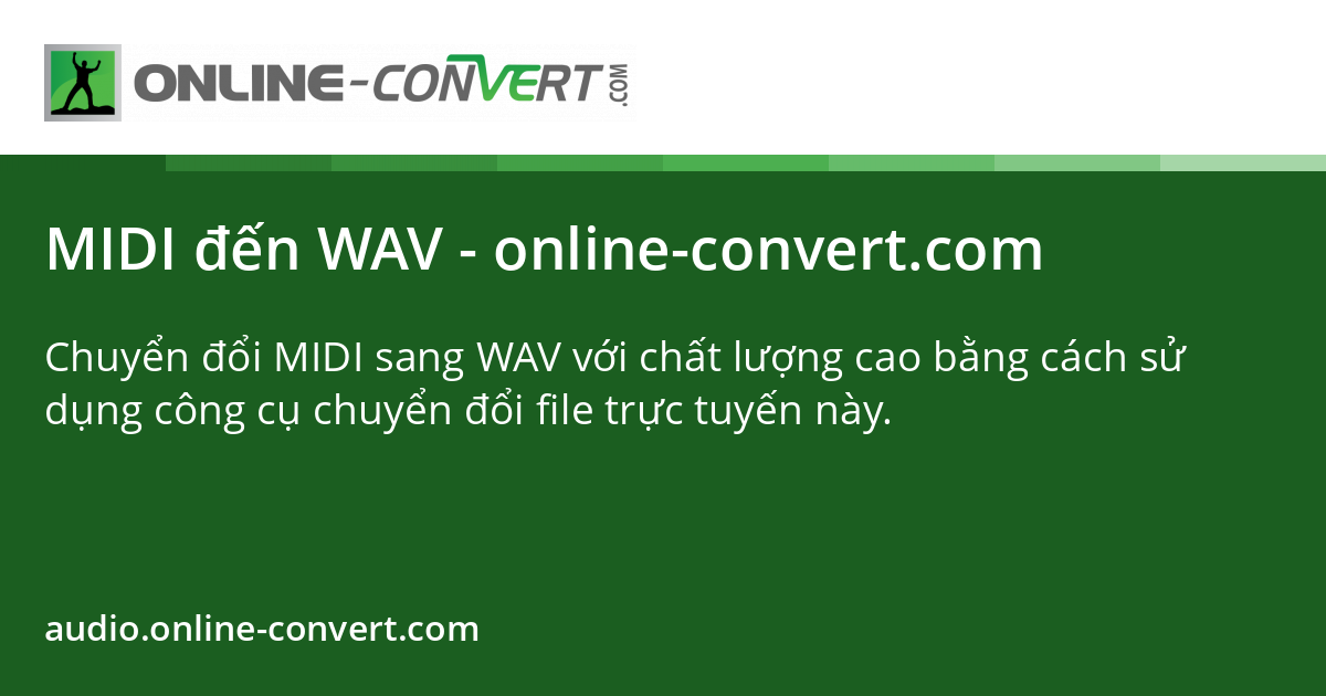 MIDI sang WAV - online-convert.com