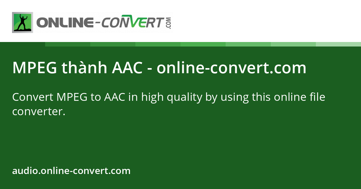 MPEG sang AAC - online-convert.com
