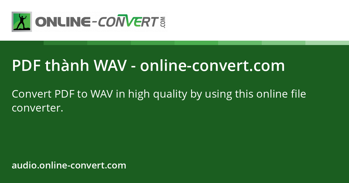 PDF đến WAV - online-convert.com